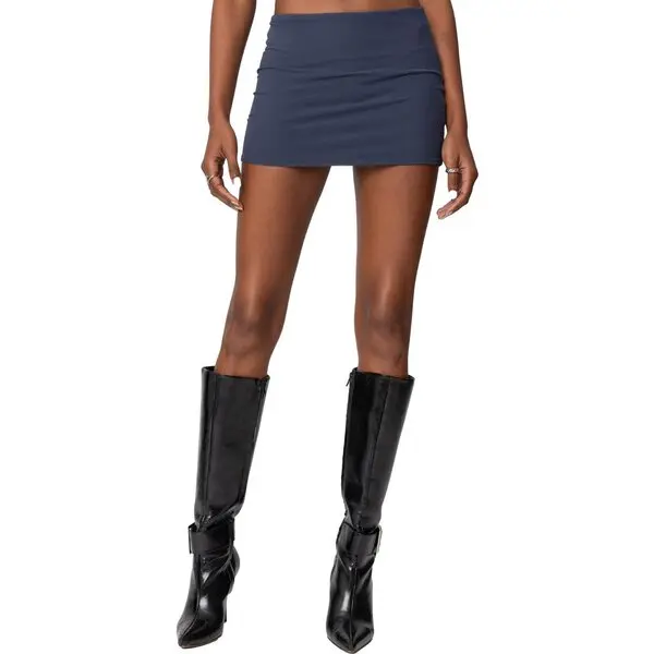 EDIKTED Vivi Mesh Miniskirt - Blue