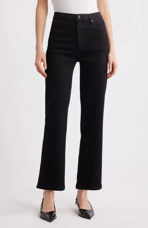FRAME Le Sleek High-waist Ankle Straight Leg Jeans - Black