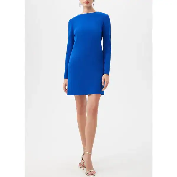 Trina Turk Valentine Fitted Dress In Bewitching Blue 30% Off
