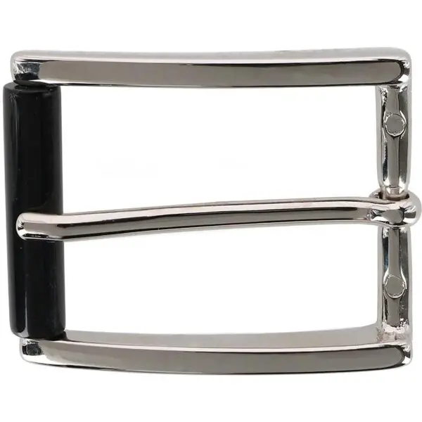 Trafalgar 35mm Stag Horn Roller Brass Buckle - Silver