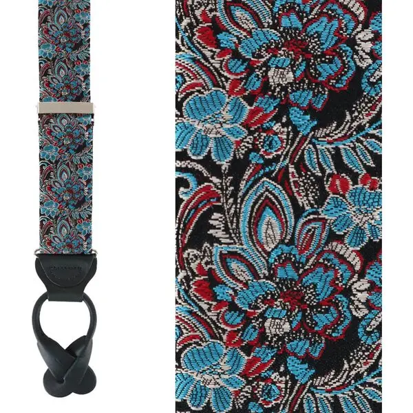 Trafalgar Enzo Exploded Floral Suspenders - Multiple Colors