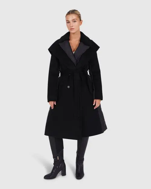 BELLE & BLOOM Walk Me Home Convertible Coat - Black