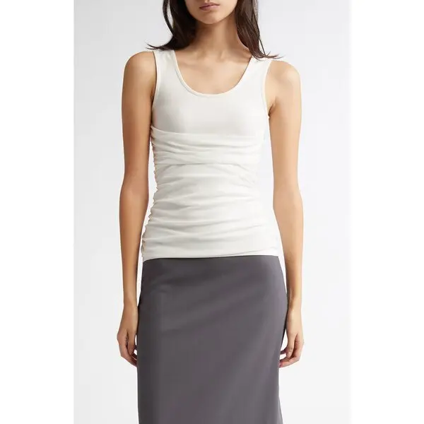 Paloma Wool Vichyl Gathered Overlay Tank