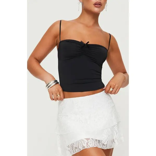 Princess Polly Vihaan Ruched Crop Camisole