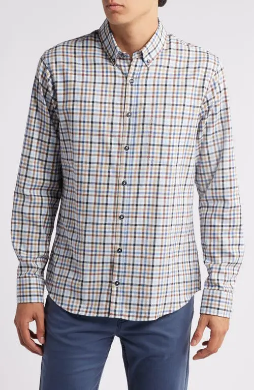 BRAX Daniel Check Flannel Button-down Shirt - 22-dark Navy