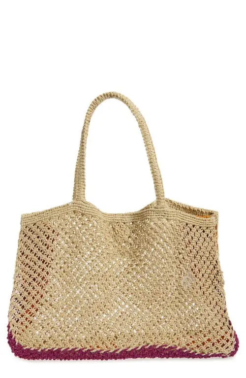 L*Space Moonlight Woven Jute Tote - Man/ Pim/ Ber