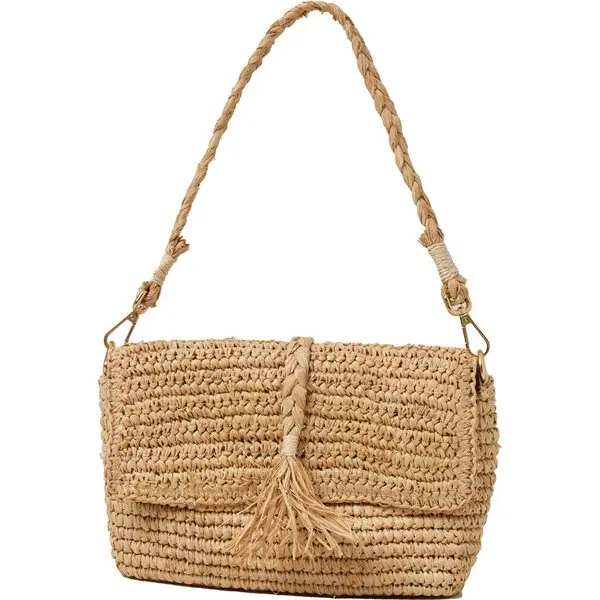 L*Space Camaya Crochet Raffia Shoulder Bag