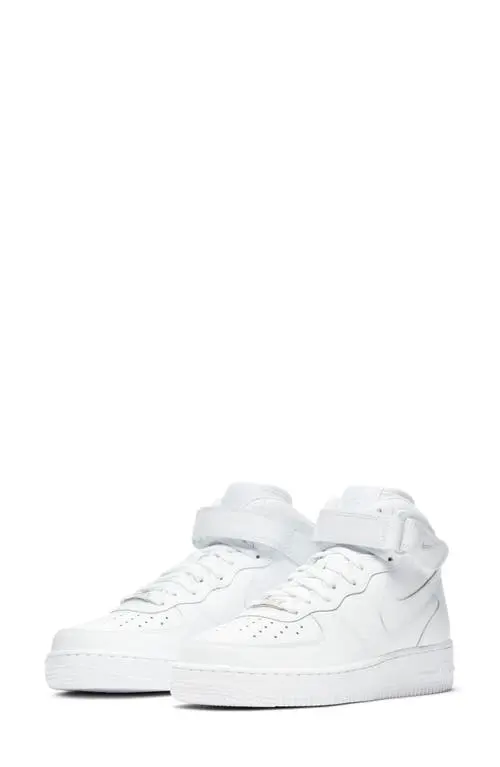 Nike Force 1 '07 Mid Sneakers - White/ White/ White