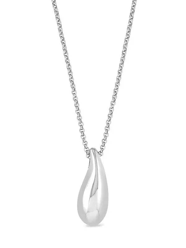 DOWER AND HALL Lucky Teardrop Necklace - Silver