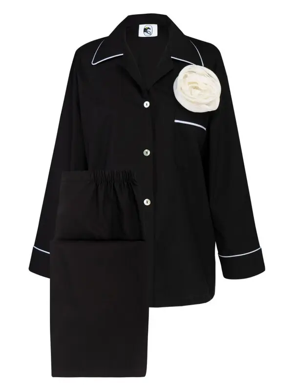 Sleeper The Rose Pyjama Set - Black