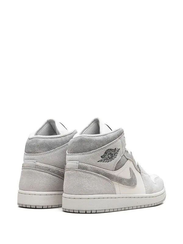 JORDAN 1 Mid Neutral Sail Sneakers - Grey