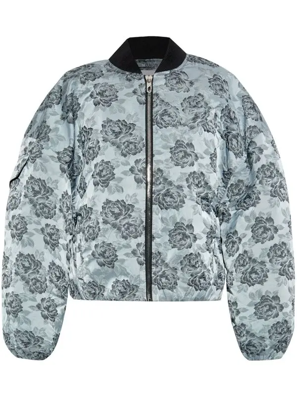 GANNI Floral-pattern Bomber Jacket