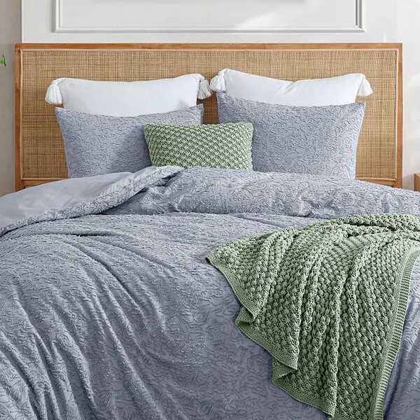 PERI HOME Floral Cutwork Comforter Set, Full Queen