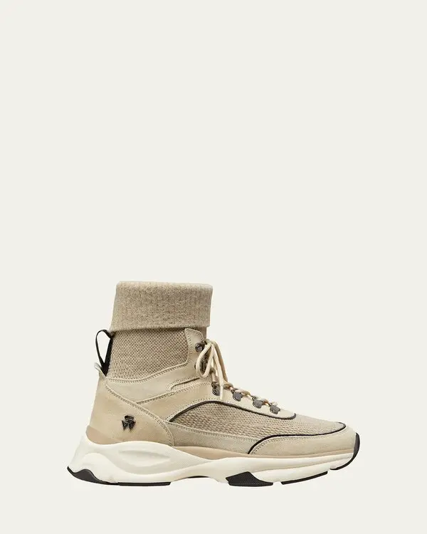 STUART WEITZMAN High-top Hiker Trainer Sneakers - Glaze/black/glaze/glaze