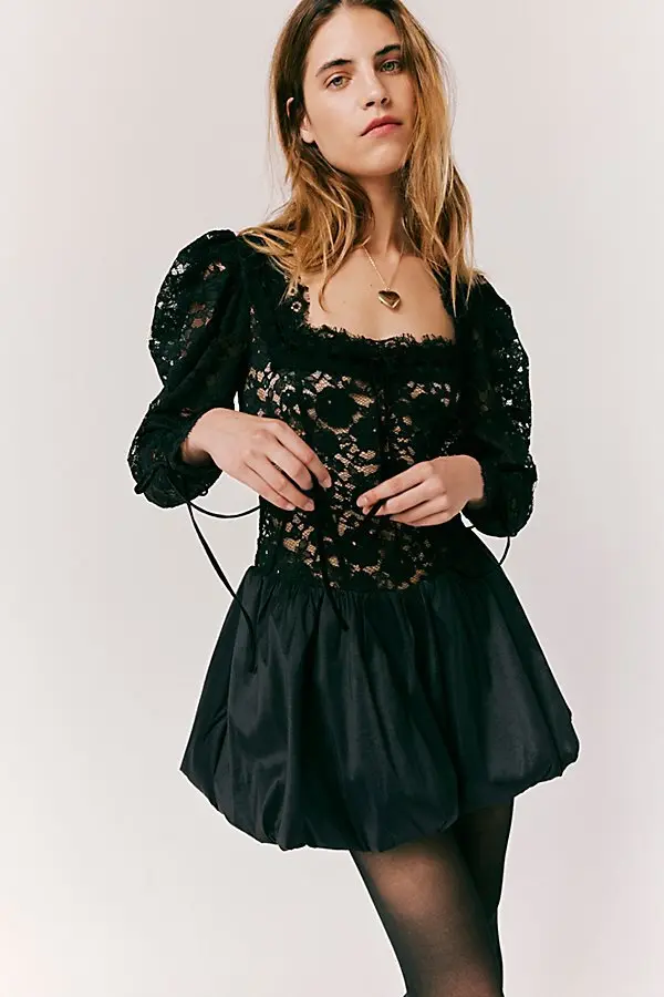 for love and lemons lace mini dress For Love & Lemons Dasiy Lace Mini Dress