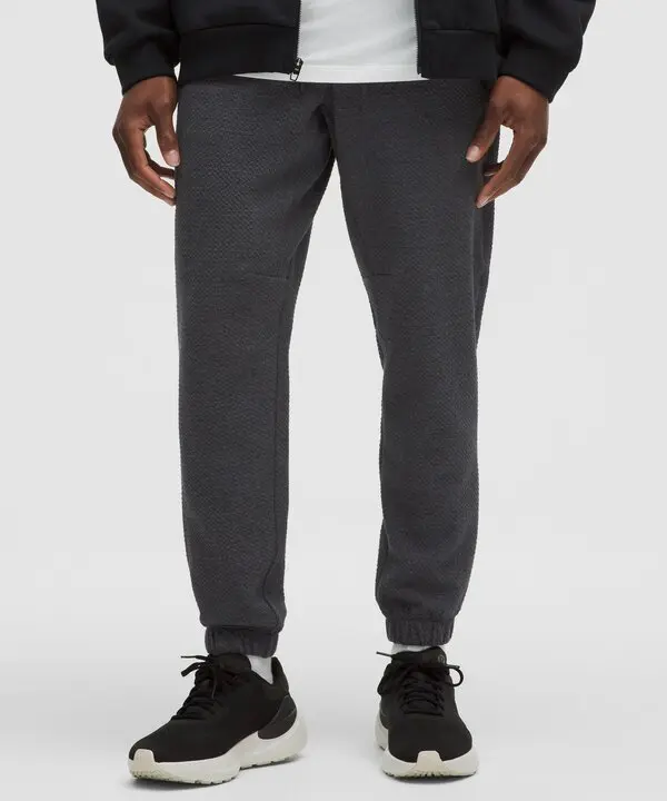 Lululemon Textured Double-knit Cotton Jogger - Heathered Black