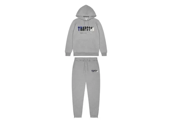 Trapstar Decoded Chenille Hooded 2.0 Tracksuit - Grey Ice Edition