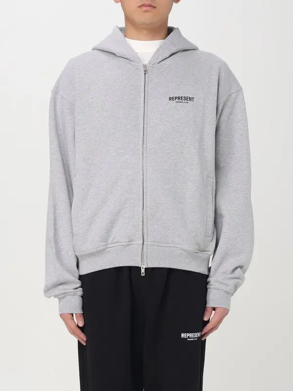 REPRESENT Zip Up Sweatshirt - Grey