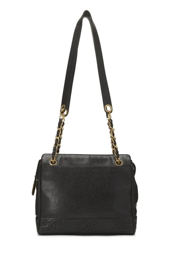 Chanel Caviar 'cc' Tote Small - Black