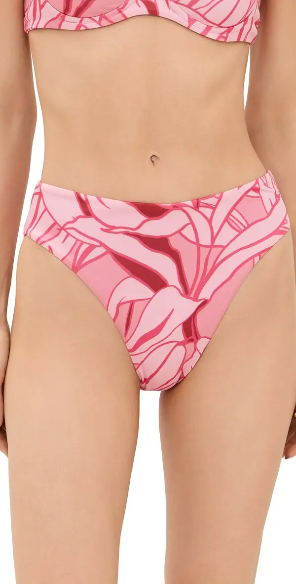 Peixoto Stella High Waist Bikini Bottom - Flora Fatale