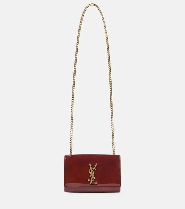 Saint Laurent Kate Patent Leather Wallet On Chain