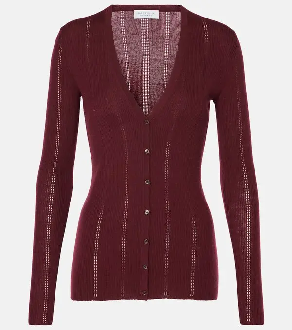 Gabriela Hearst Lillian Wool Cardigan - Burgundy