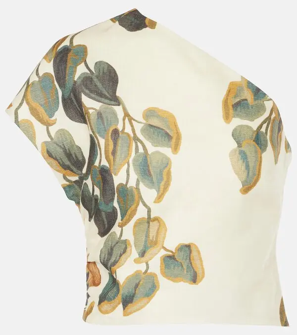 Sir The Label Belletto Asymmetric Crop Top - Beige