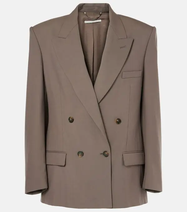 Stella McCartney Oversized Wool Blazer - Brown