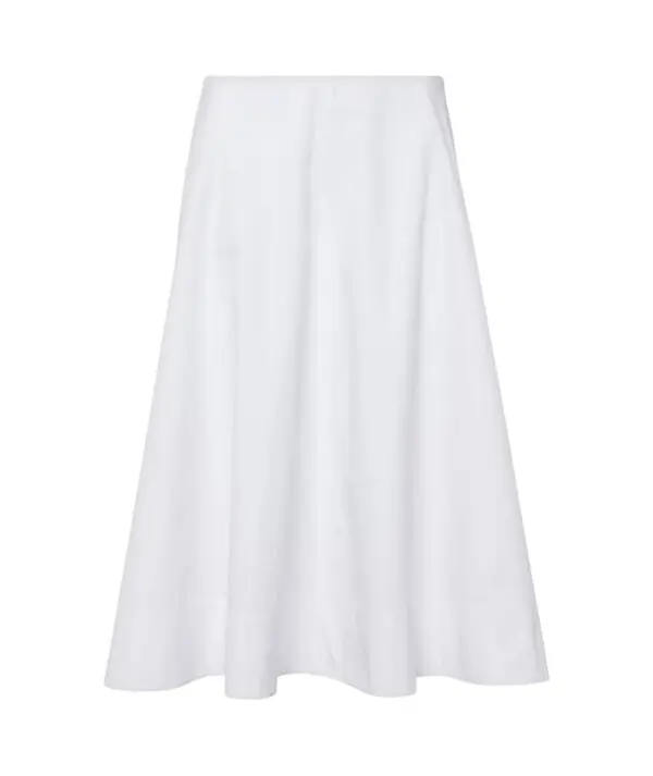 Khaite Cotton Midi Skirt - White