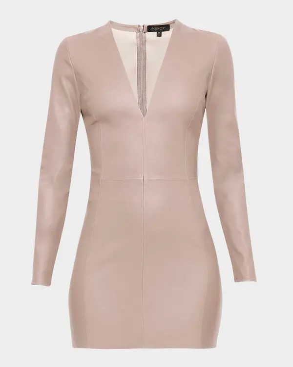 AS By DF Demeter Stretch Leather Dress - Chai