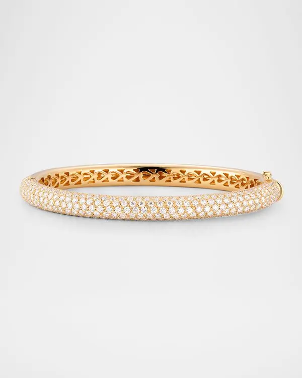 LEO PIZZO 18k Yellow Gold Pavé Diamond Bangle - Diamonds