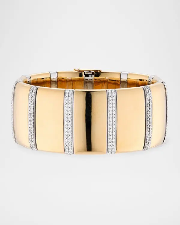 LEO PIZZO 18k Gold Diamond Cuff Bracelet