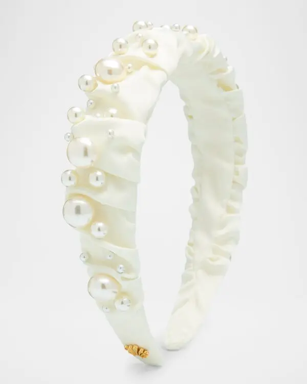 Lele Sadoughi Kelly Pearly Satin Headband