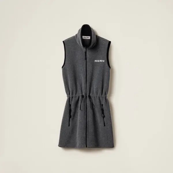 Miu Miu Fleece Dress - Grey