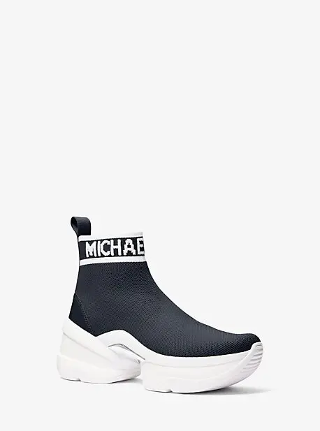 Michael Kors Olympia Stretch Knit Boots - Blue