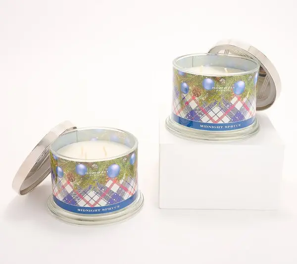 HOMEWORX BY SLATKIN + CO. As Is S/2 14ozchristmascandle
