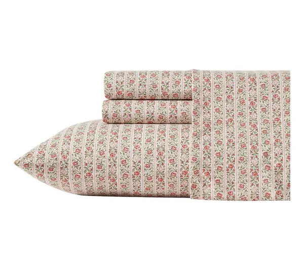 Laura Ashley Marta Stripe Pink Twinxl Sheet Set
