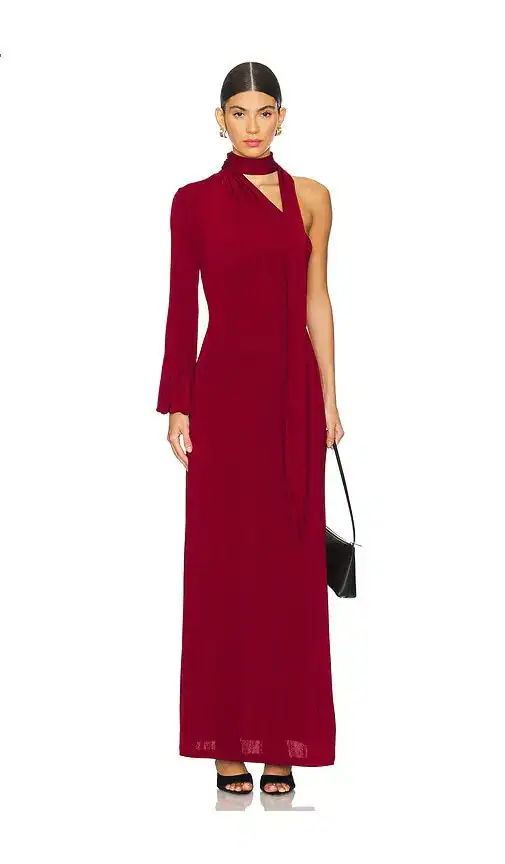 Leslie Amon Scarf Maxi Dress In Terracota - 77% Off | Editorialist