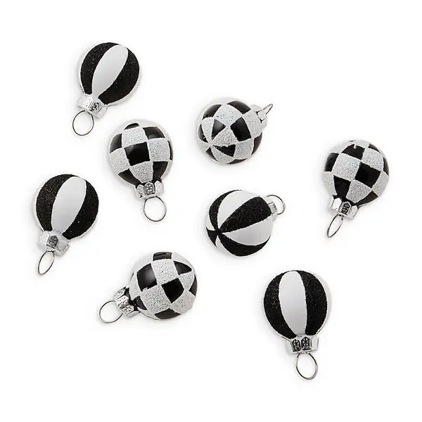 Courtly Check Mini Glass Ball Ornaments - Thumbnail 4