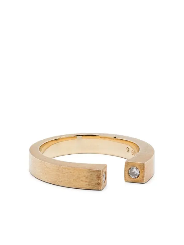 Tom Wood 9k Yellow Split Diamond Ring