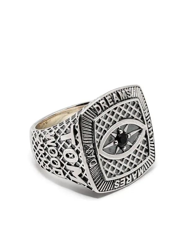 Buy Tom Wood Championship Black Eye Signet Ring - Silver At 12