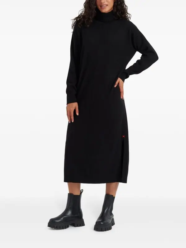Chinti & Parker Roll-neck Midi Dress - Black