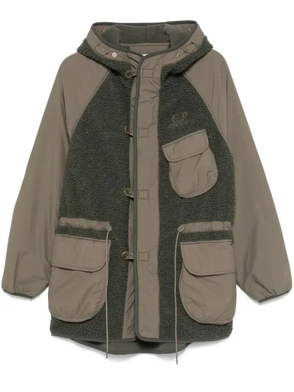 C.P. COMPANY Faux-shearling Hooded Jacket