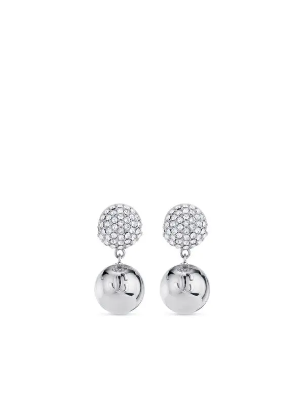JIMMY CHOO Embossed Logo Earrings