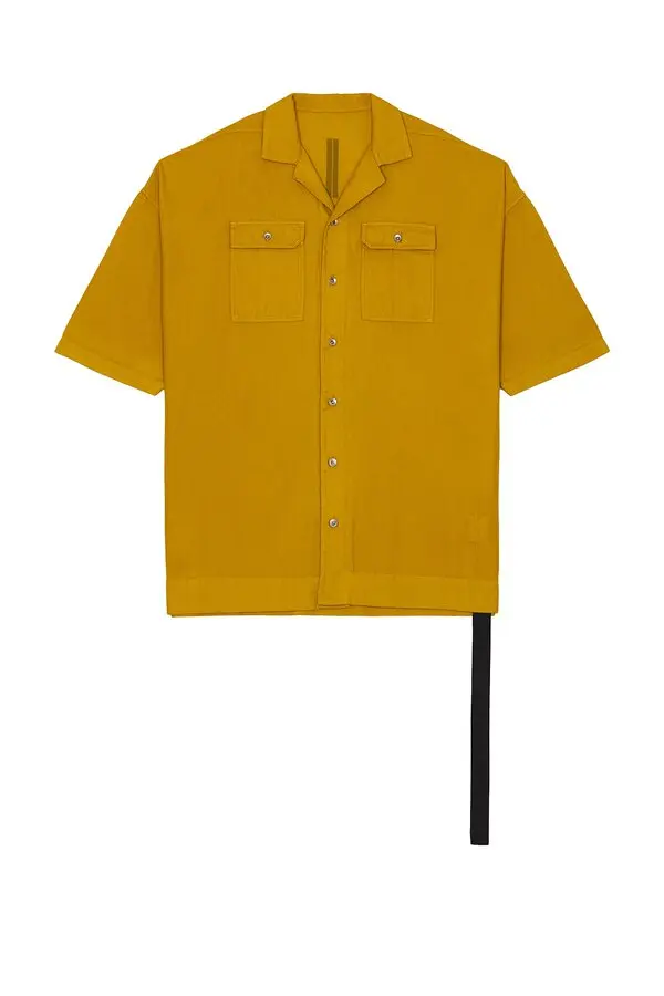 Rick Owens Magnum Tommy Shirt In Mustard