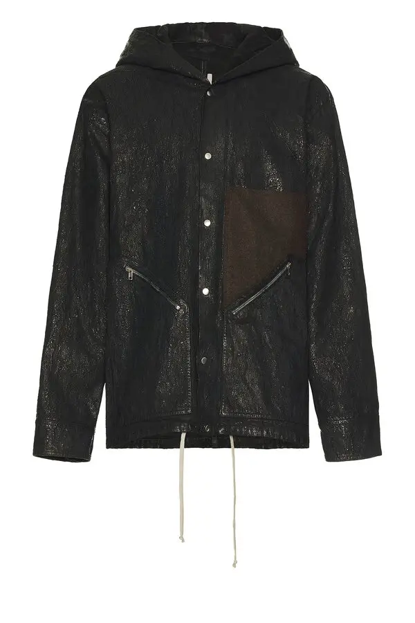 Rick Owens Tour Hoodie Jacket - Black & Brown