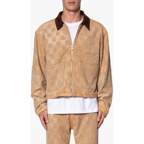 Mnml Studded Checker Trucker Jacket