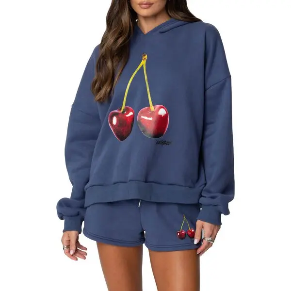 EDIKTED Mon Cheri Hoodie - Blue
