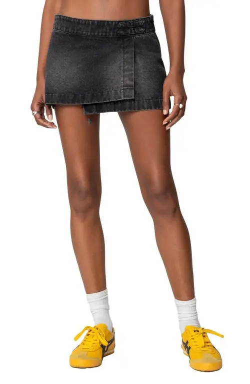 EDIKTED Asymmetric Denim Skort