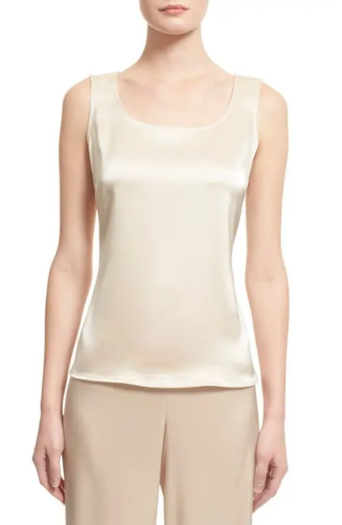 St. John Collection Liquid Satin Tank - Chmg Champagne